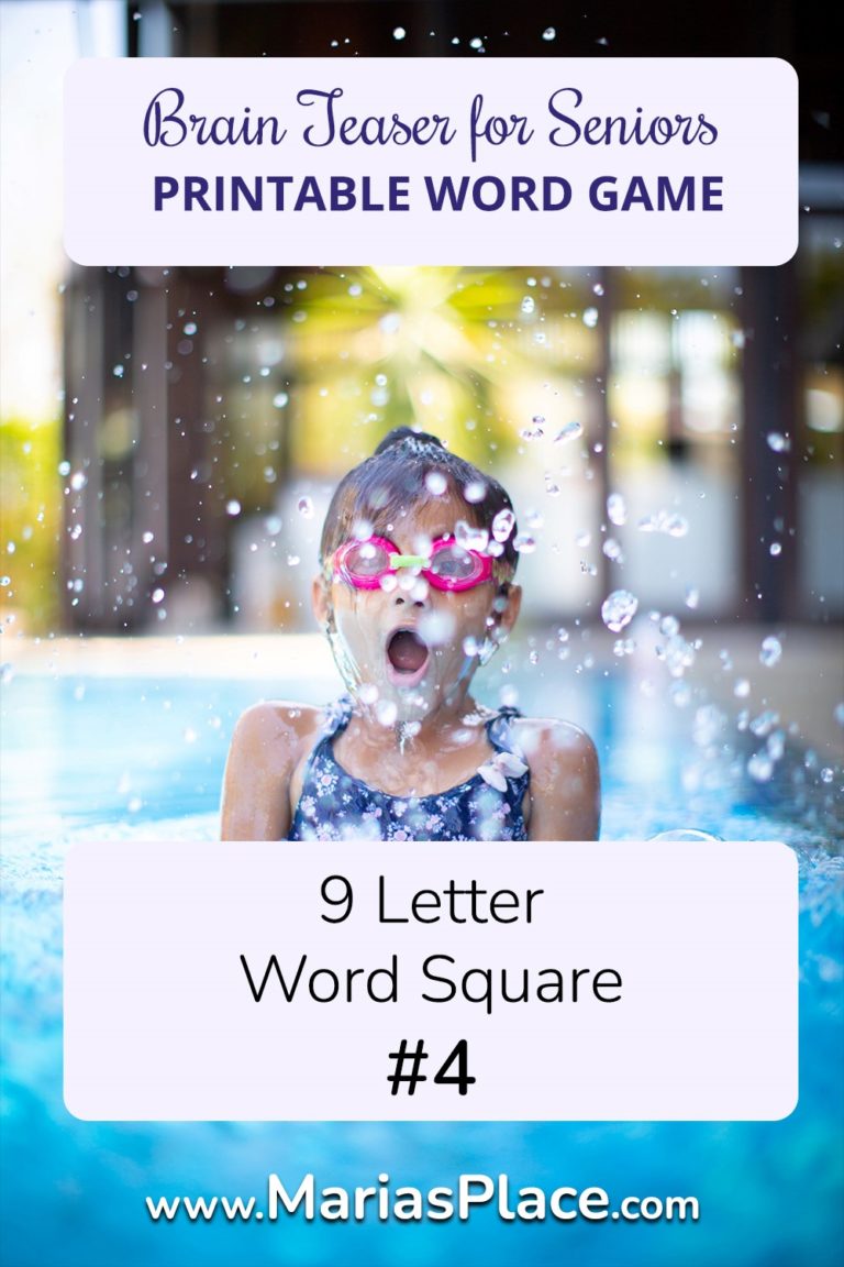 nine letter word square - Marias Place