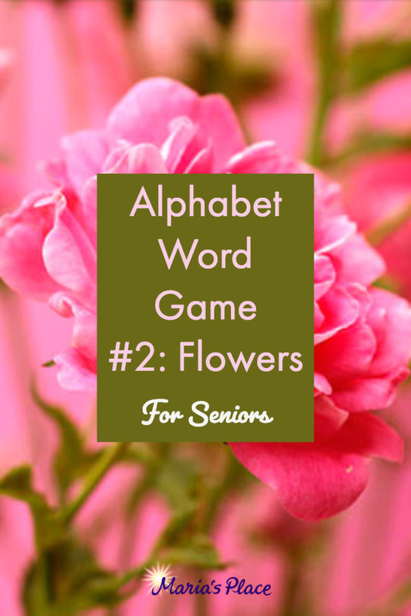 Alphabet Word Game #2: Flowers - Maria's Place