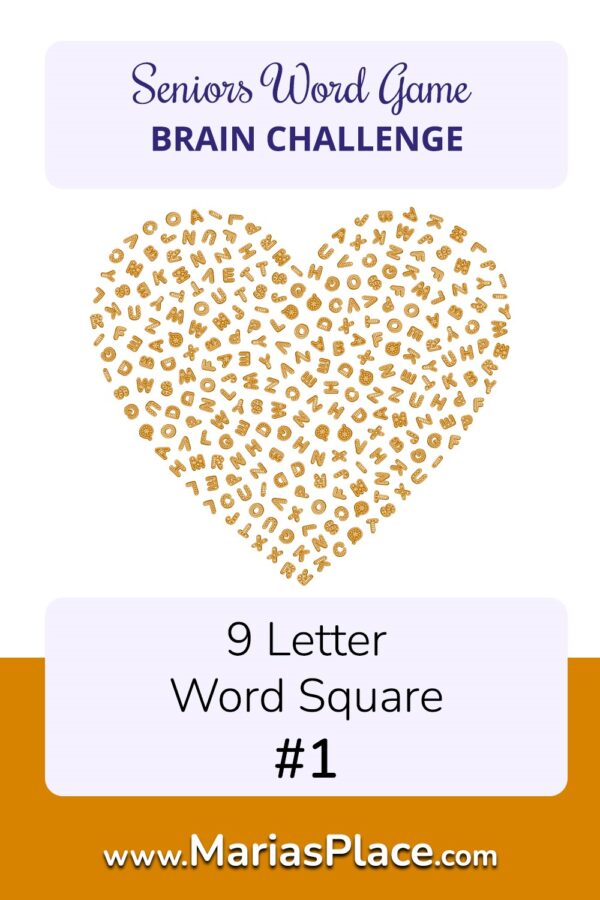 9 letter word square #1 - Marias Place