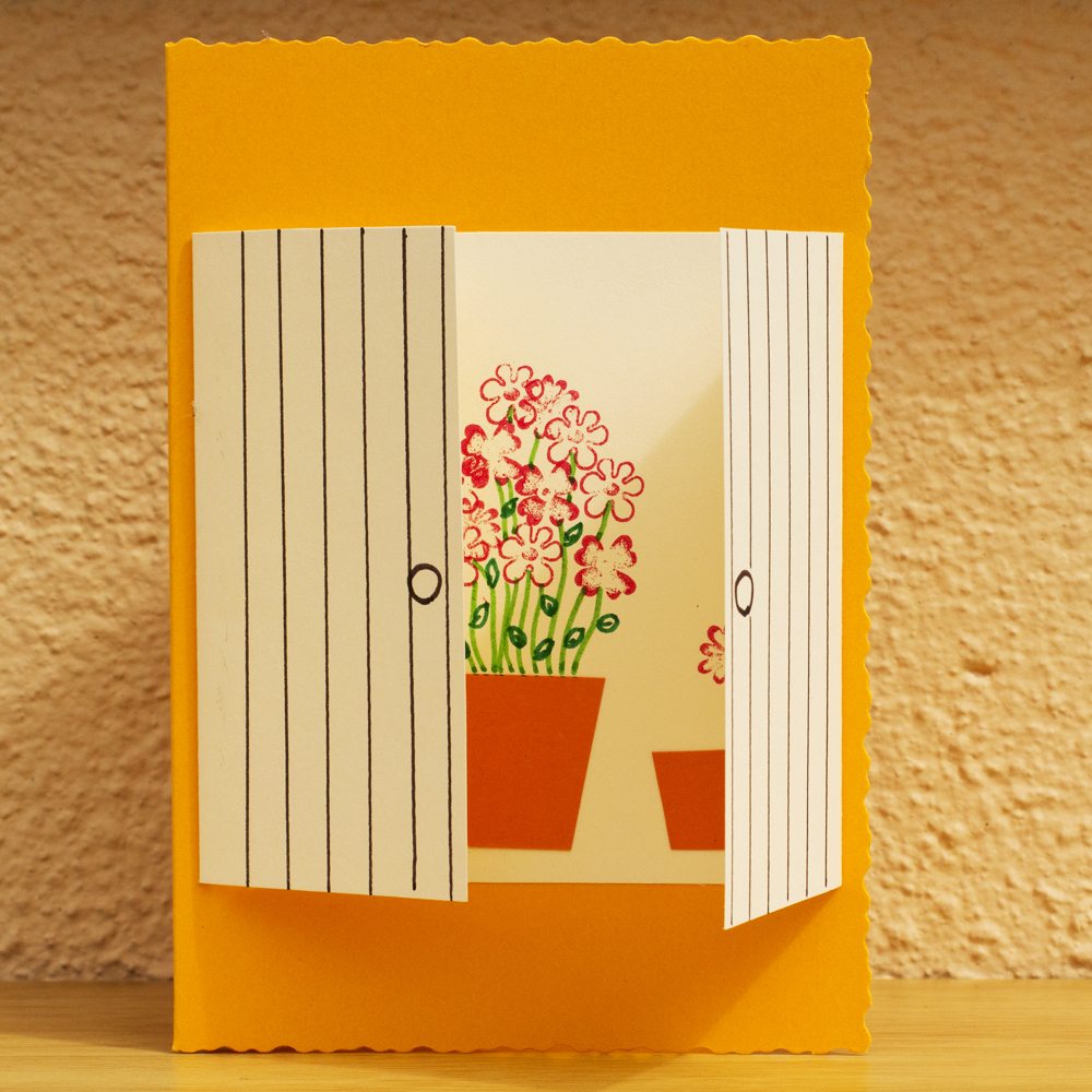Window greeting card - Marias Place