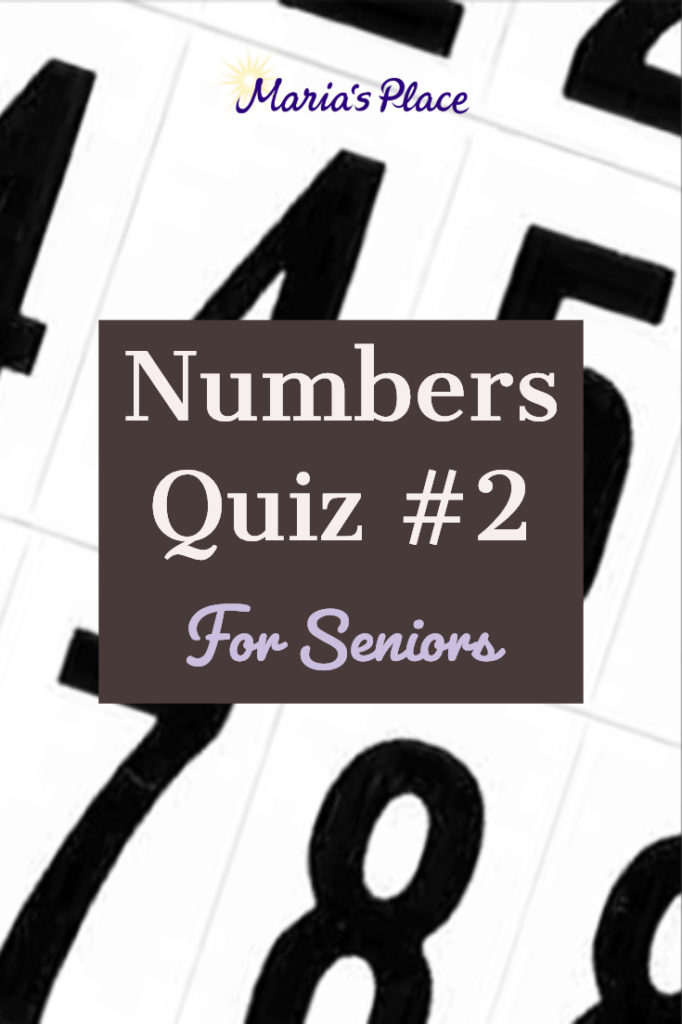 Numbers Quiz #2 - Marias Place