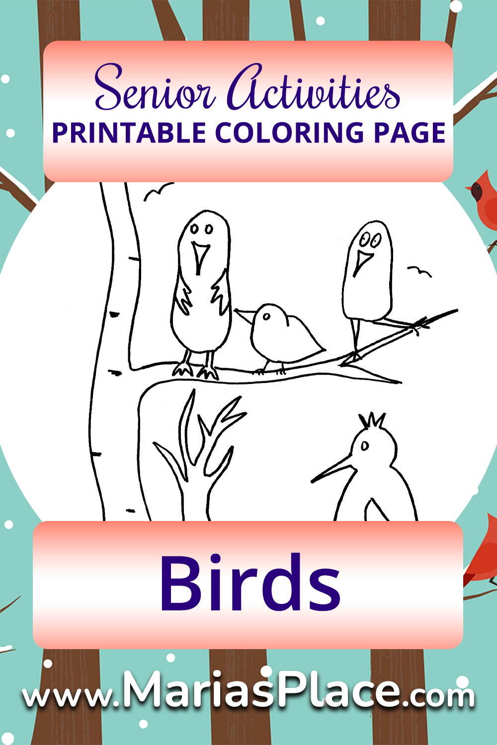 Coloring - Birds - Marias Place