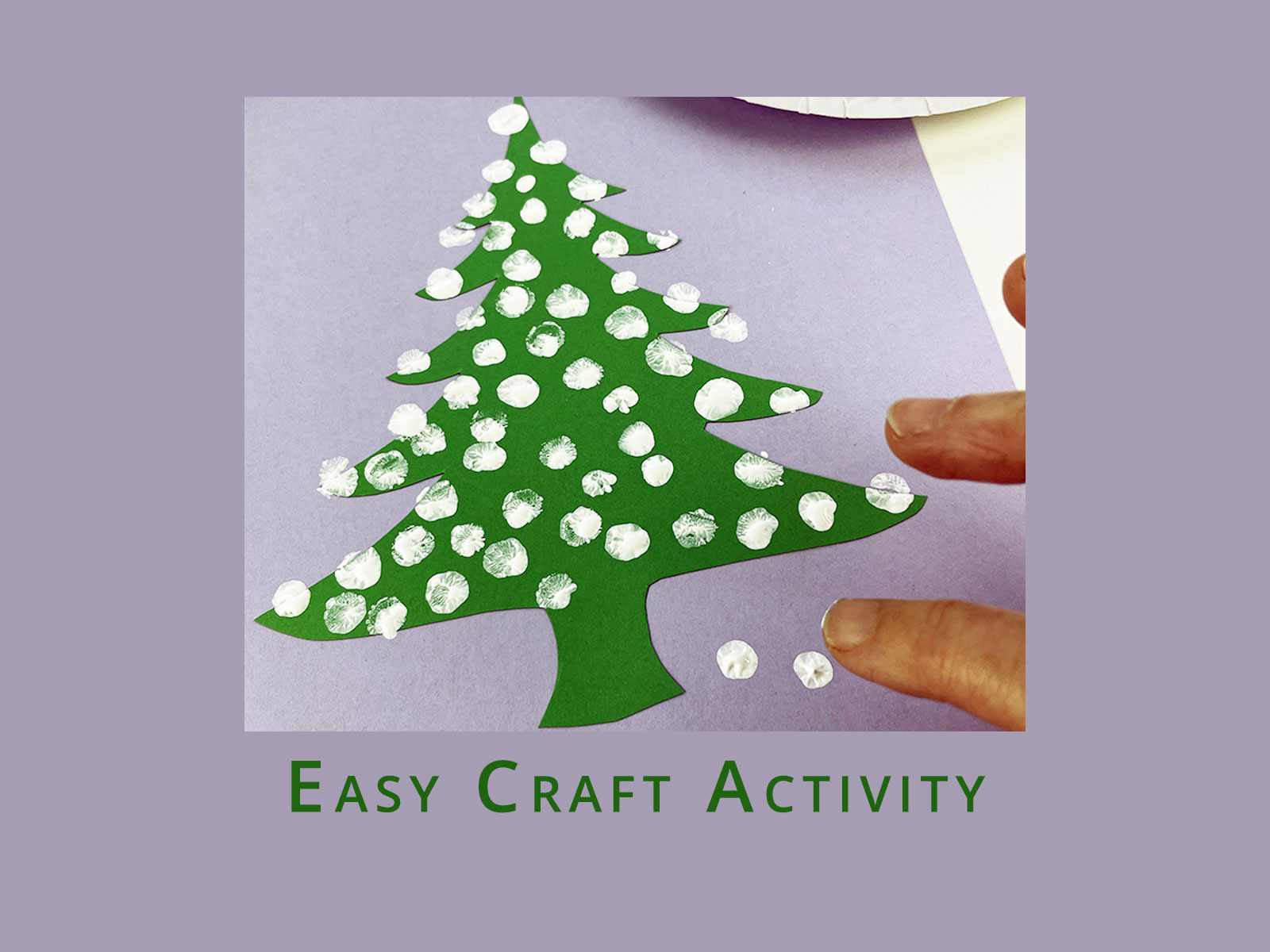Winter tree, finger painting craft - Marias Place