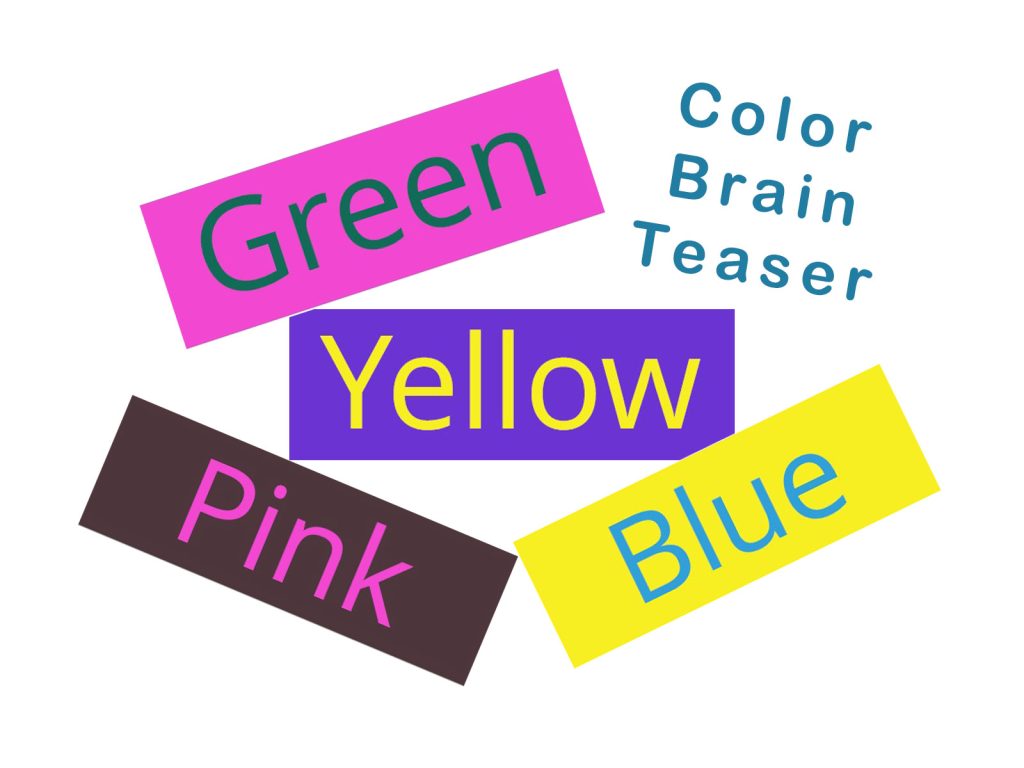 Brain Game for seniors, color word fun - Marias Place