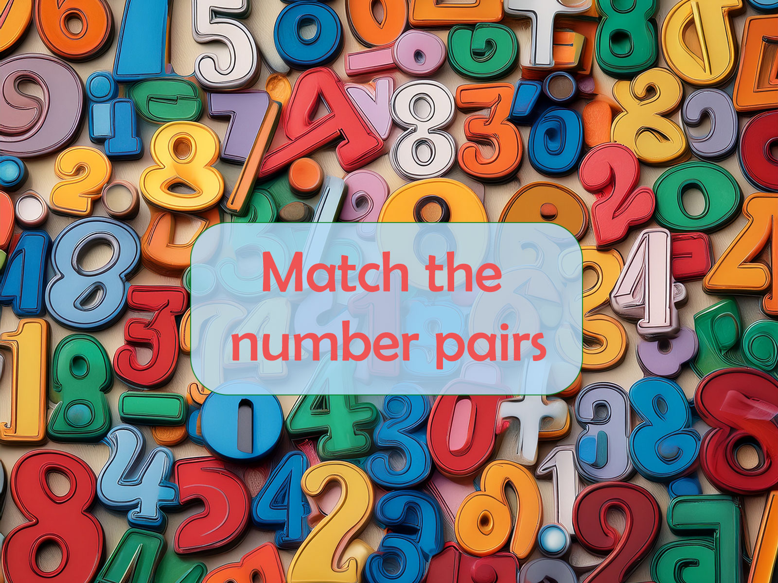 Match the numbers worksheet - Marias Place